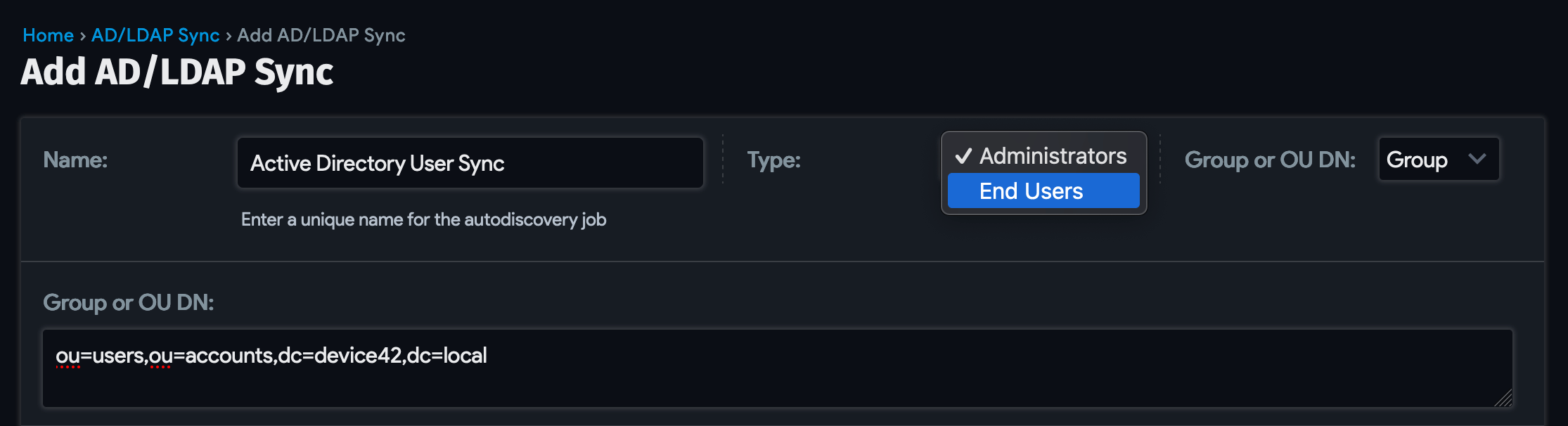 Active Directory / LDAP User Sync | Device42