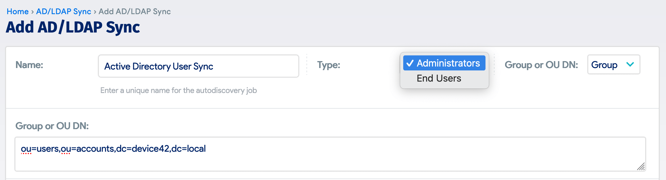 Active Directory / LDAP User Sync | Device42