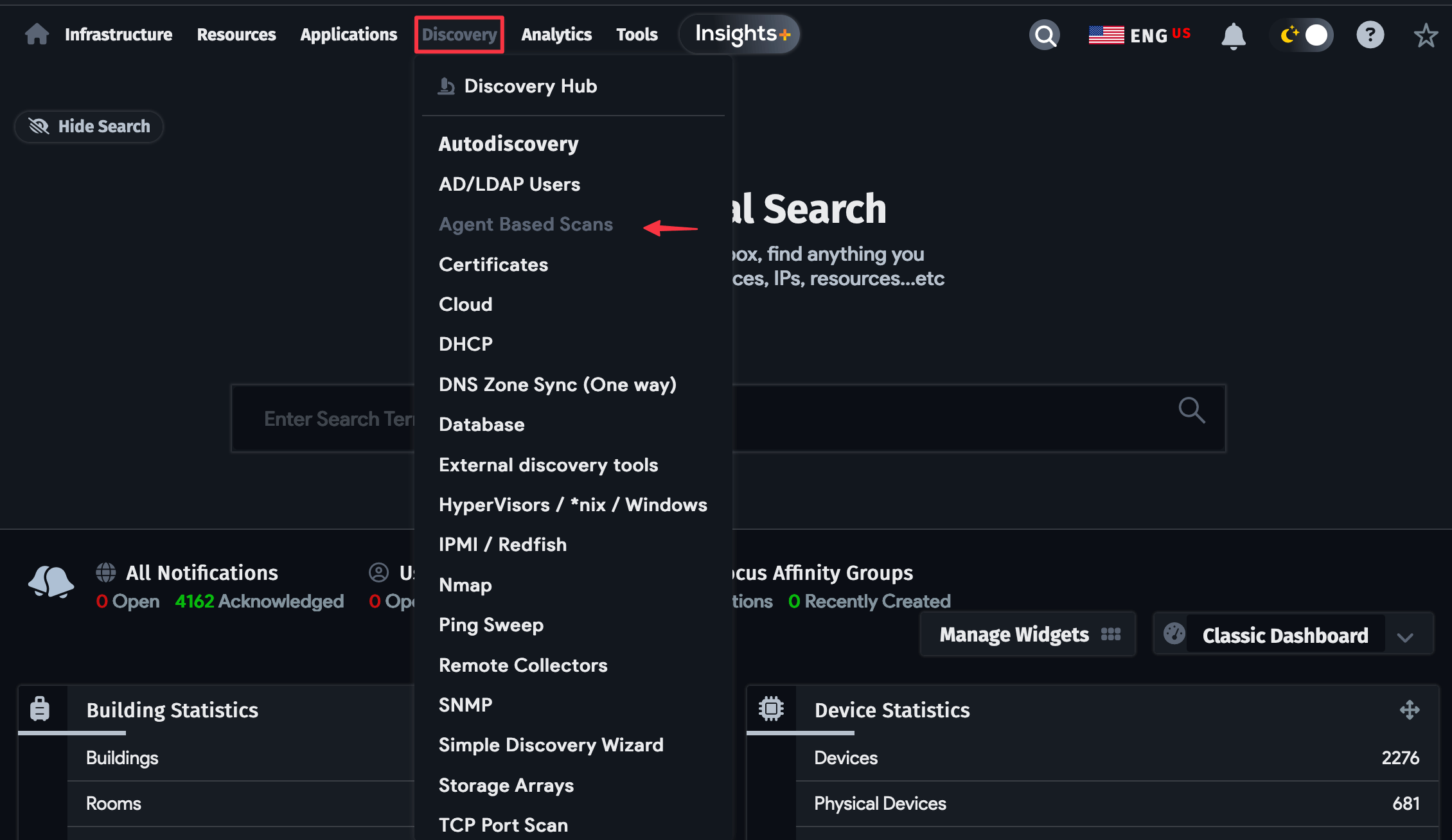 Agent-Based Offline Discovery | Device42