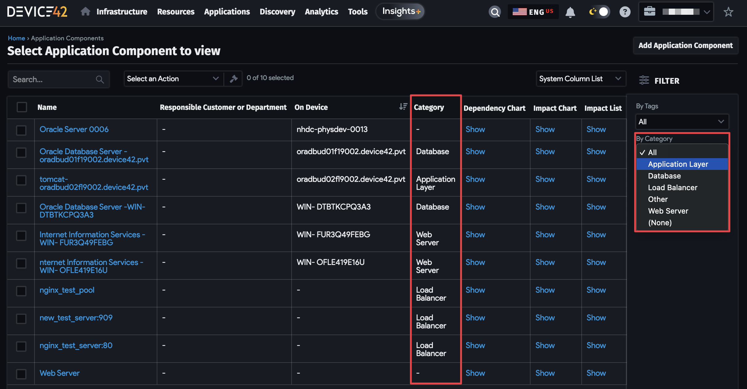 Application Components | Device42
