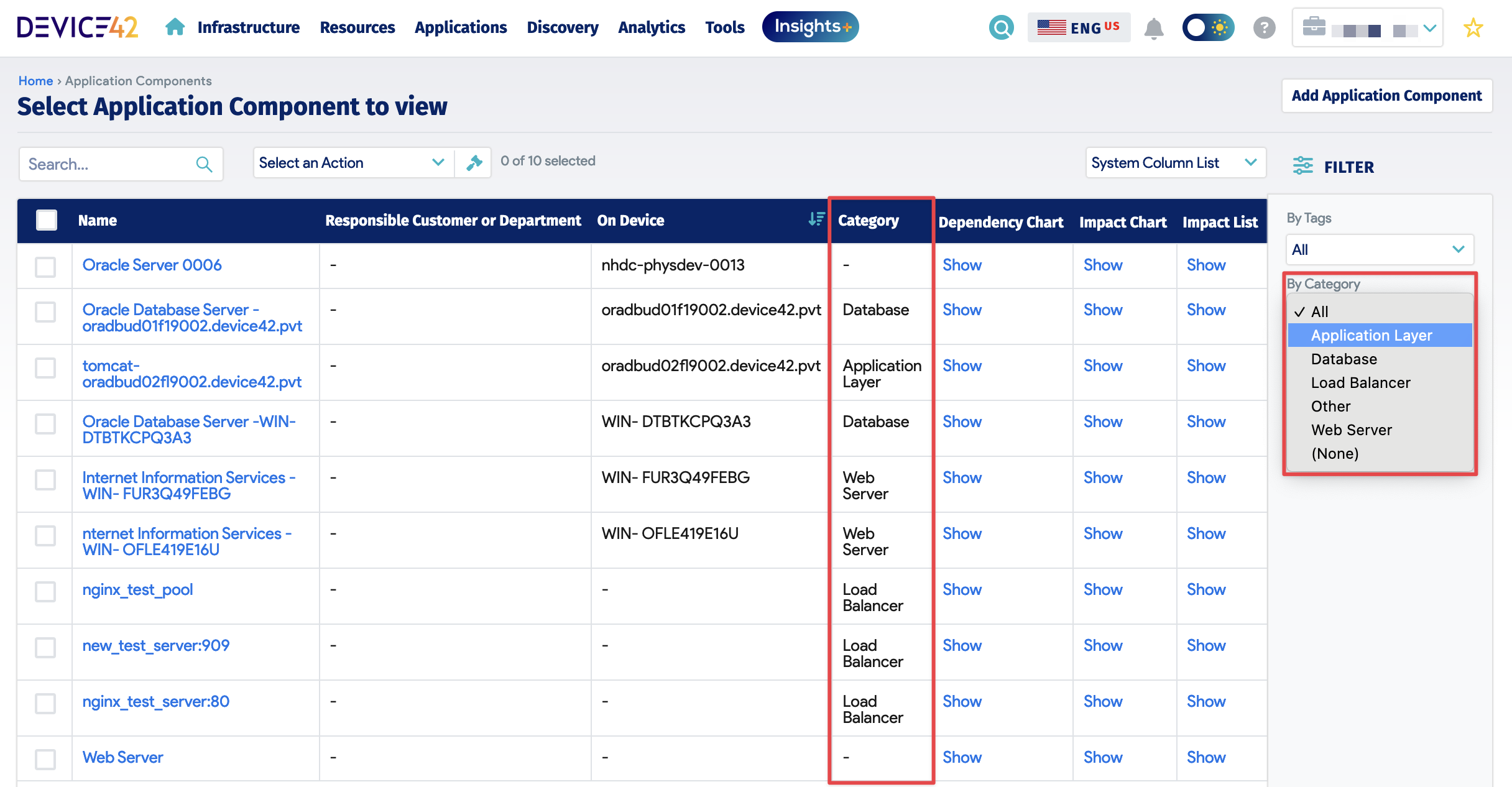 Application Components | Device42
