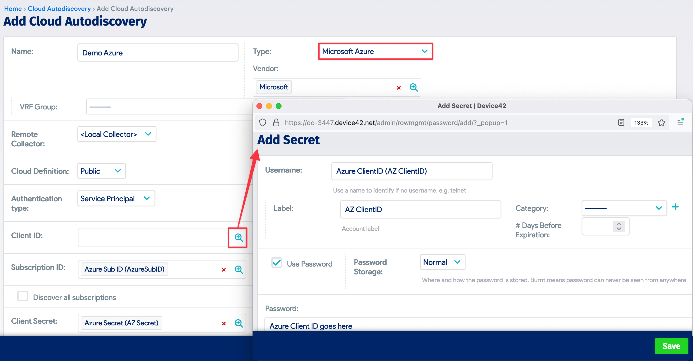 Azure Autodiscovery | Device42