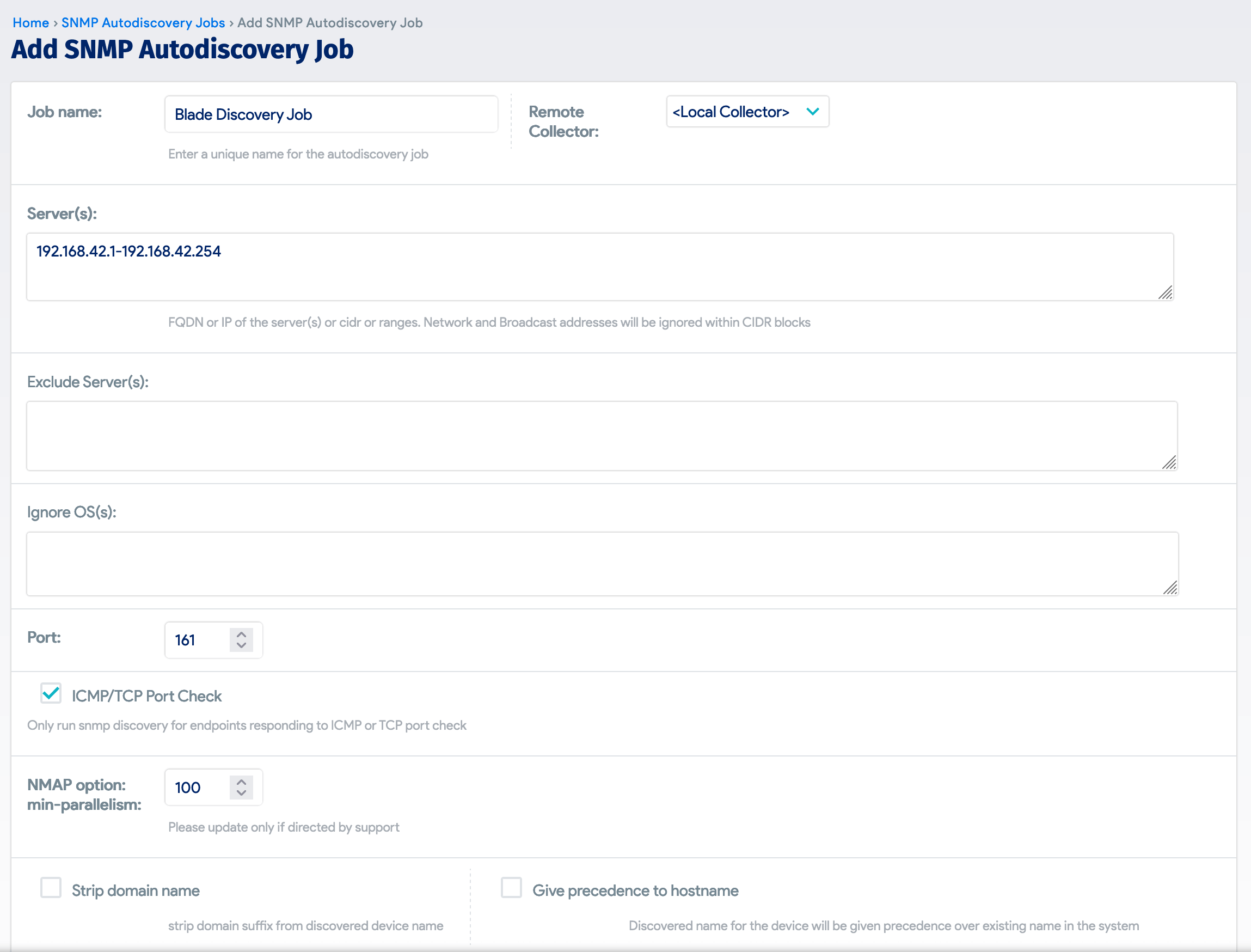 Blade Systems Autodiscovery | Device42