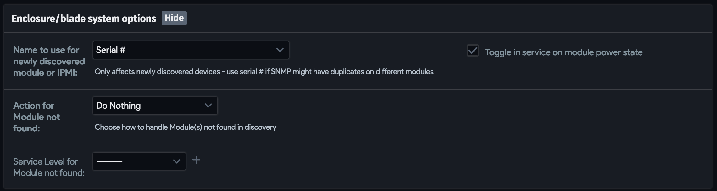 Blade Systems Autodiscovery | Device42