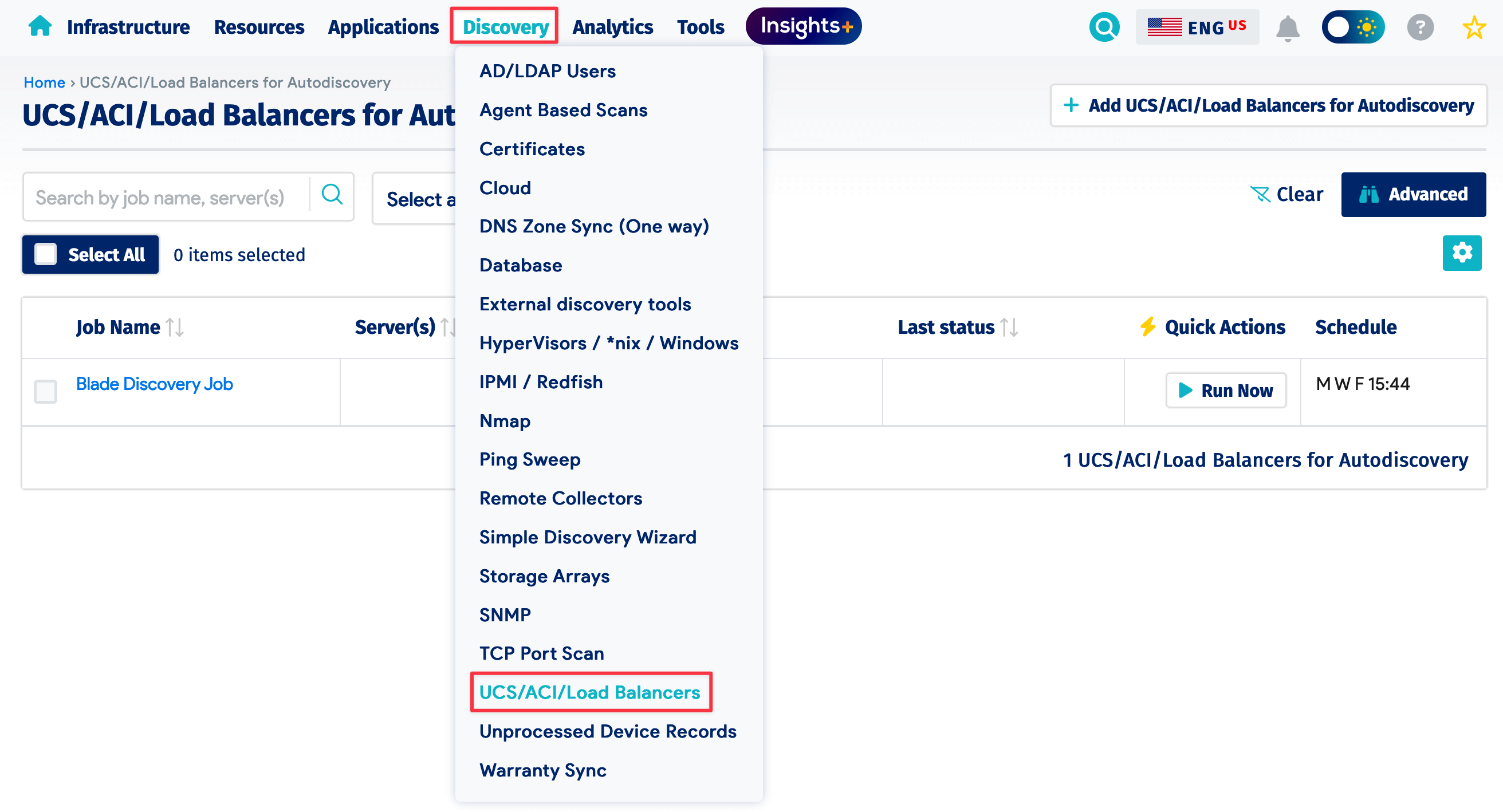 Cisco UCS Cluster / ACI Fabric Autodiscovery | Device42