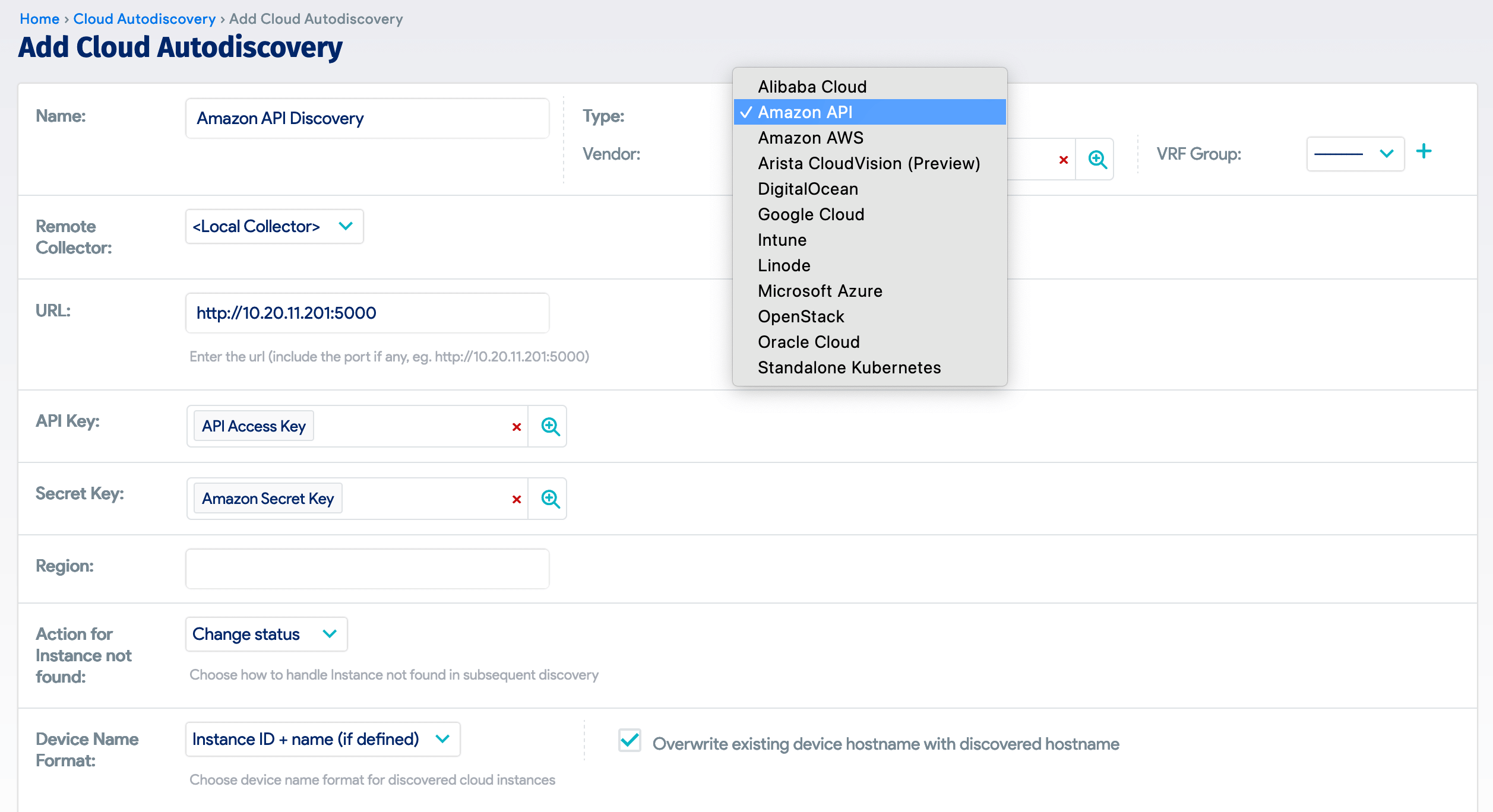 AWS Autodiscovery | Device42