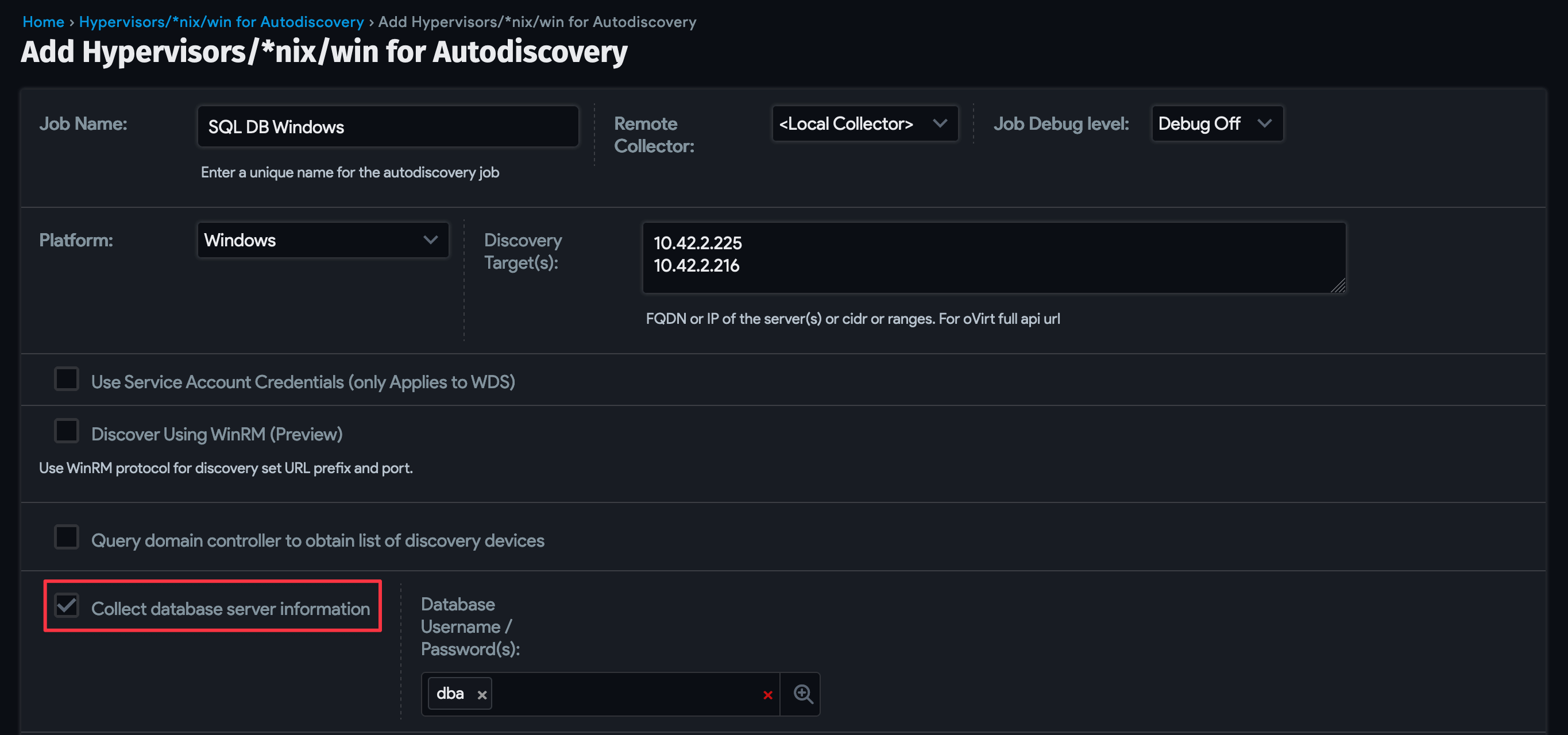 Database Discovery | Device42