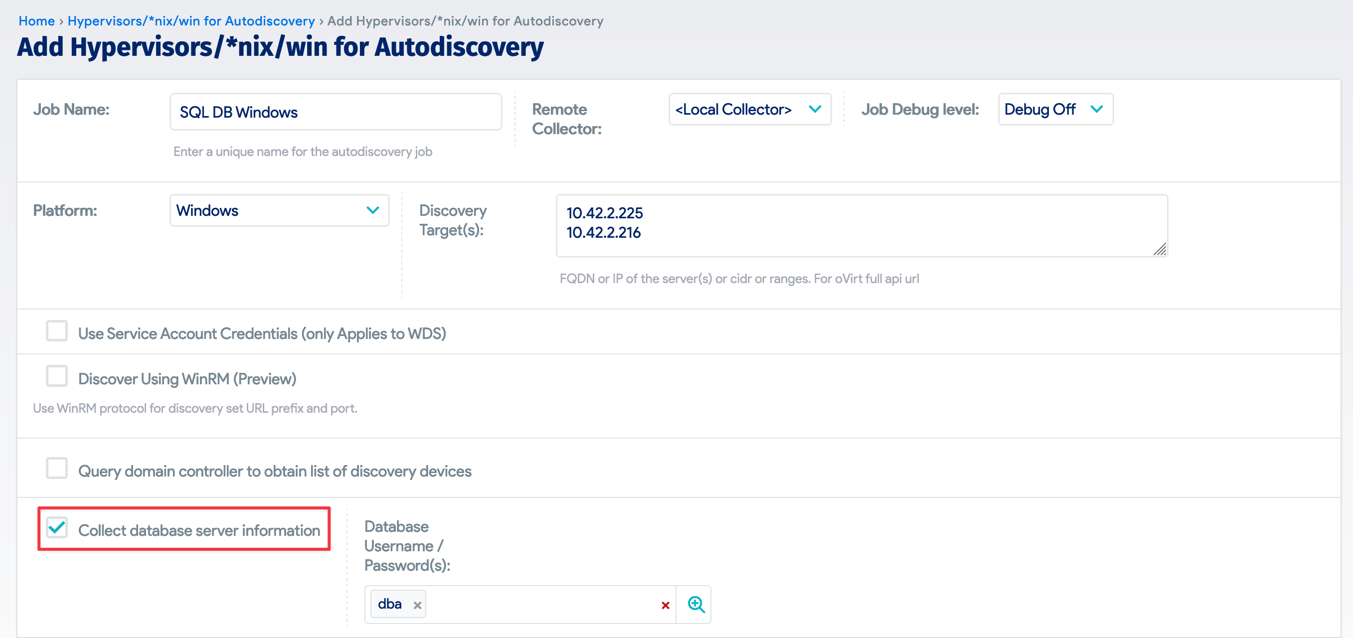 Database Discovery | Device42
