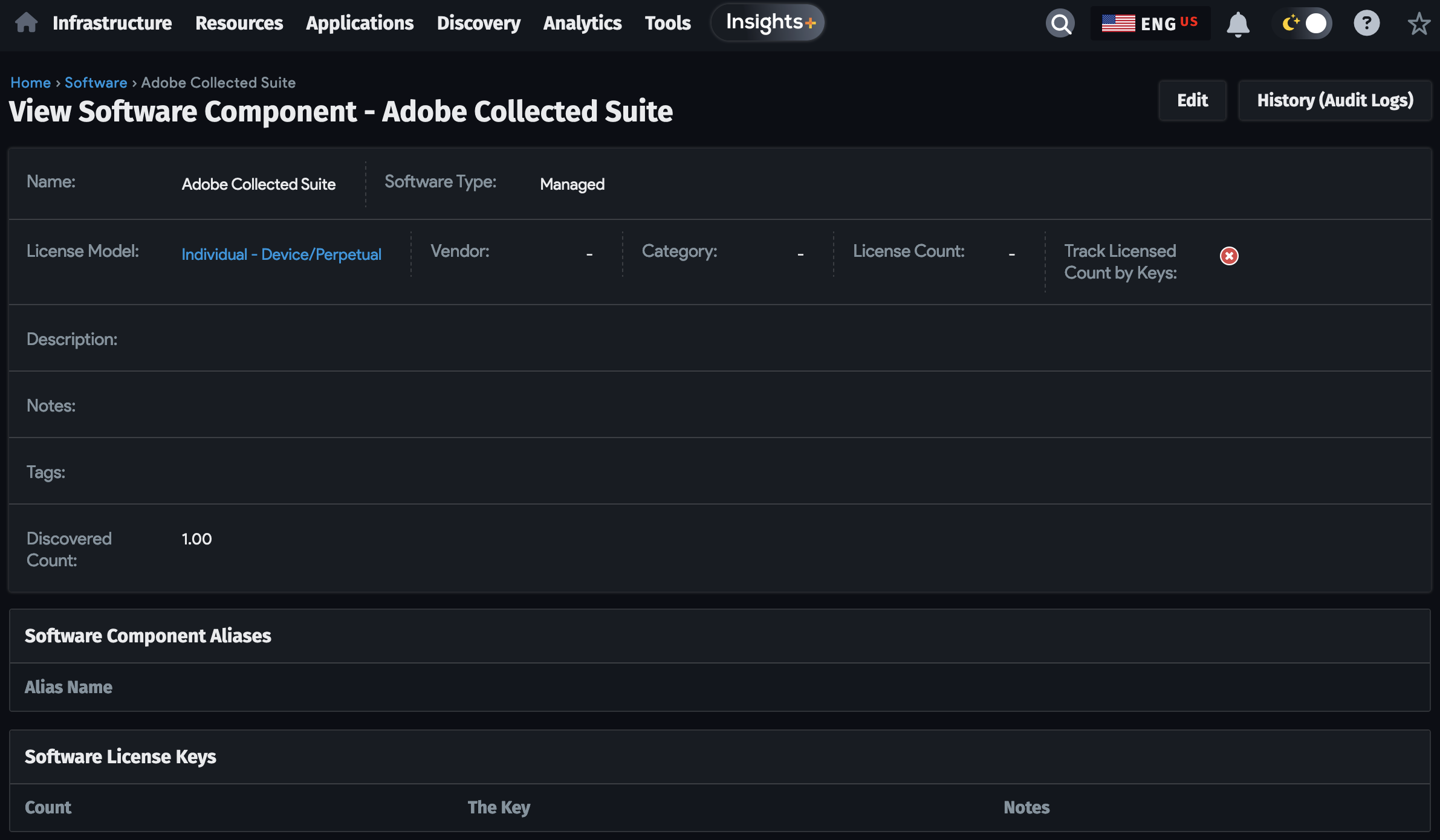 Merge and Assign Software Components | Device42