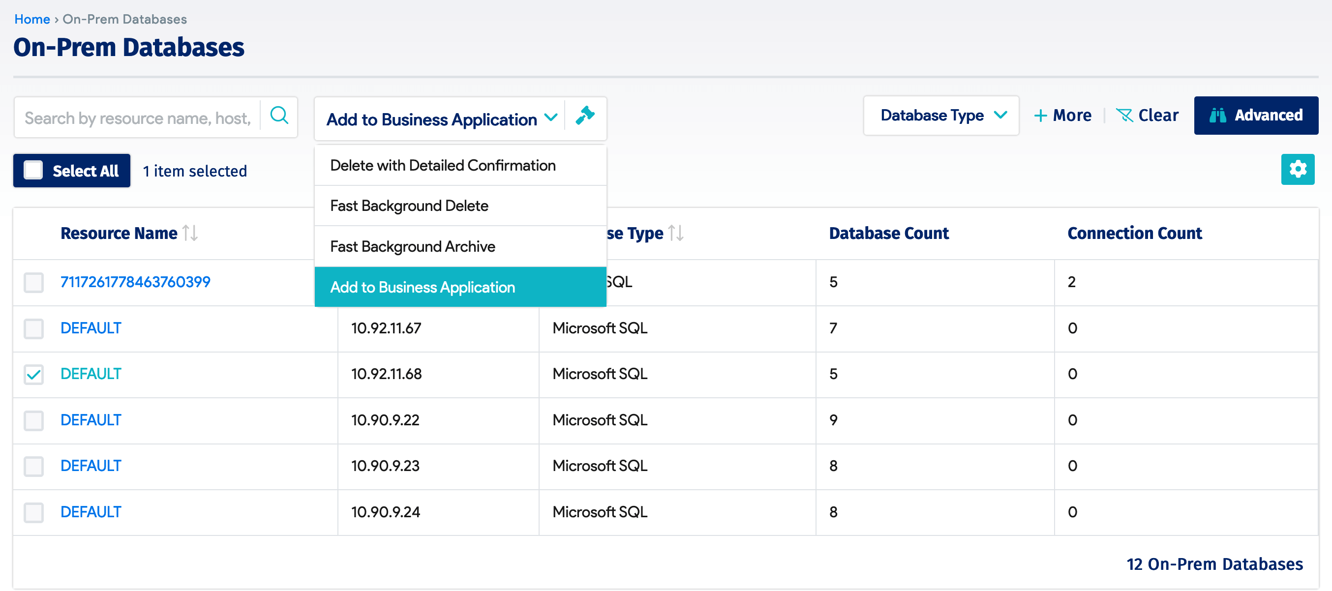 On-Prem Databases | Device42