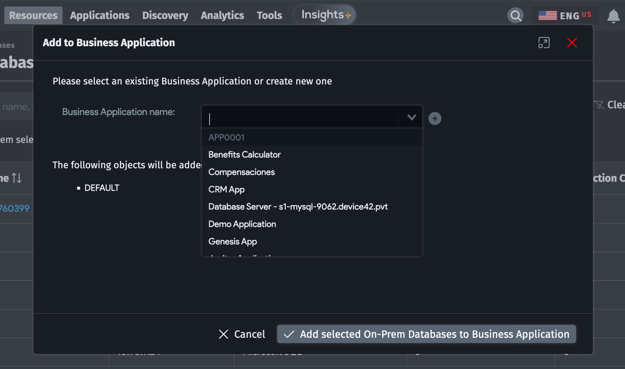 On-Prem Databases | Device42