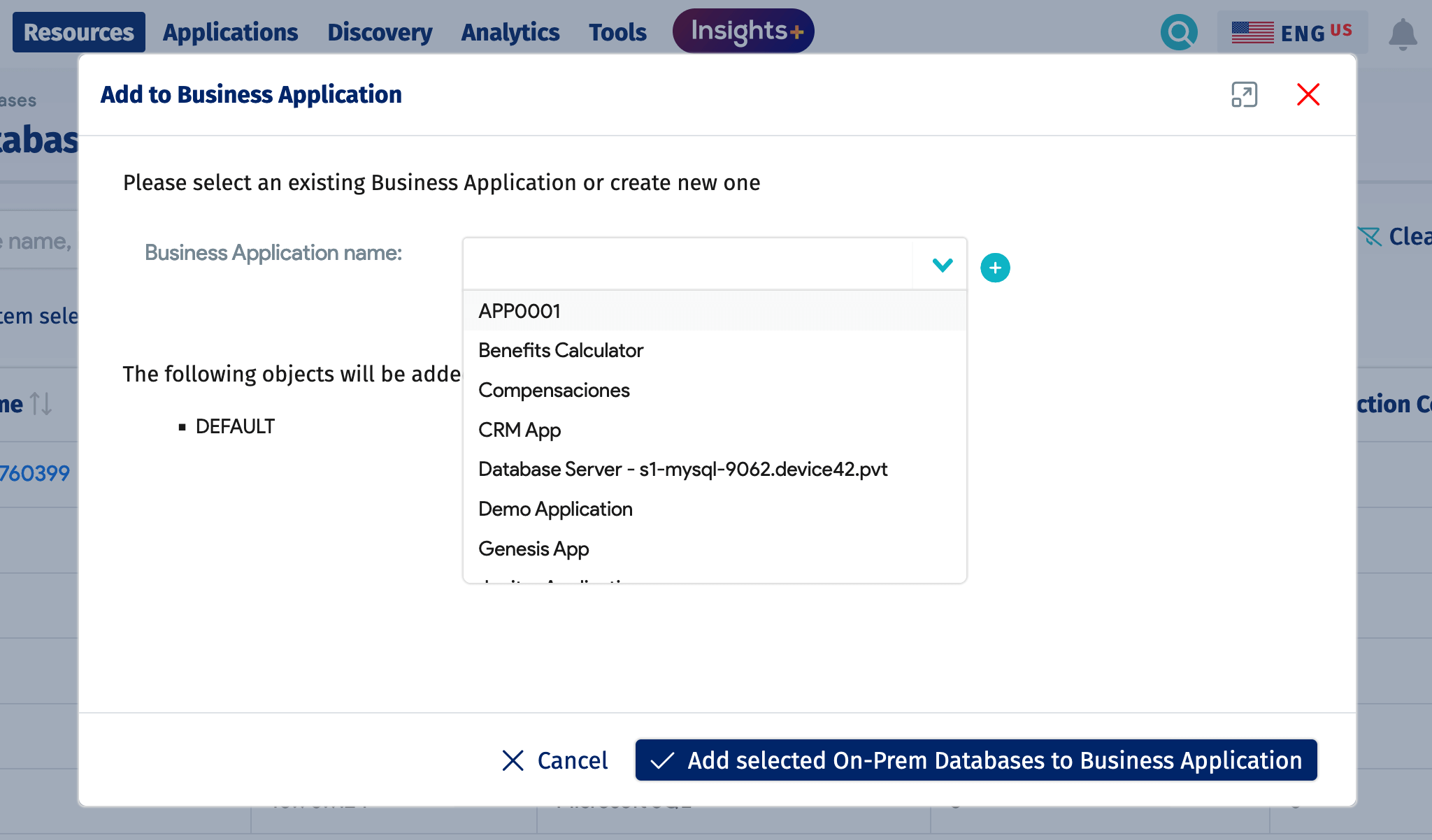 On-Prem Databases | Device42