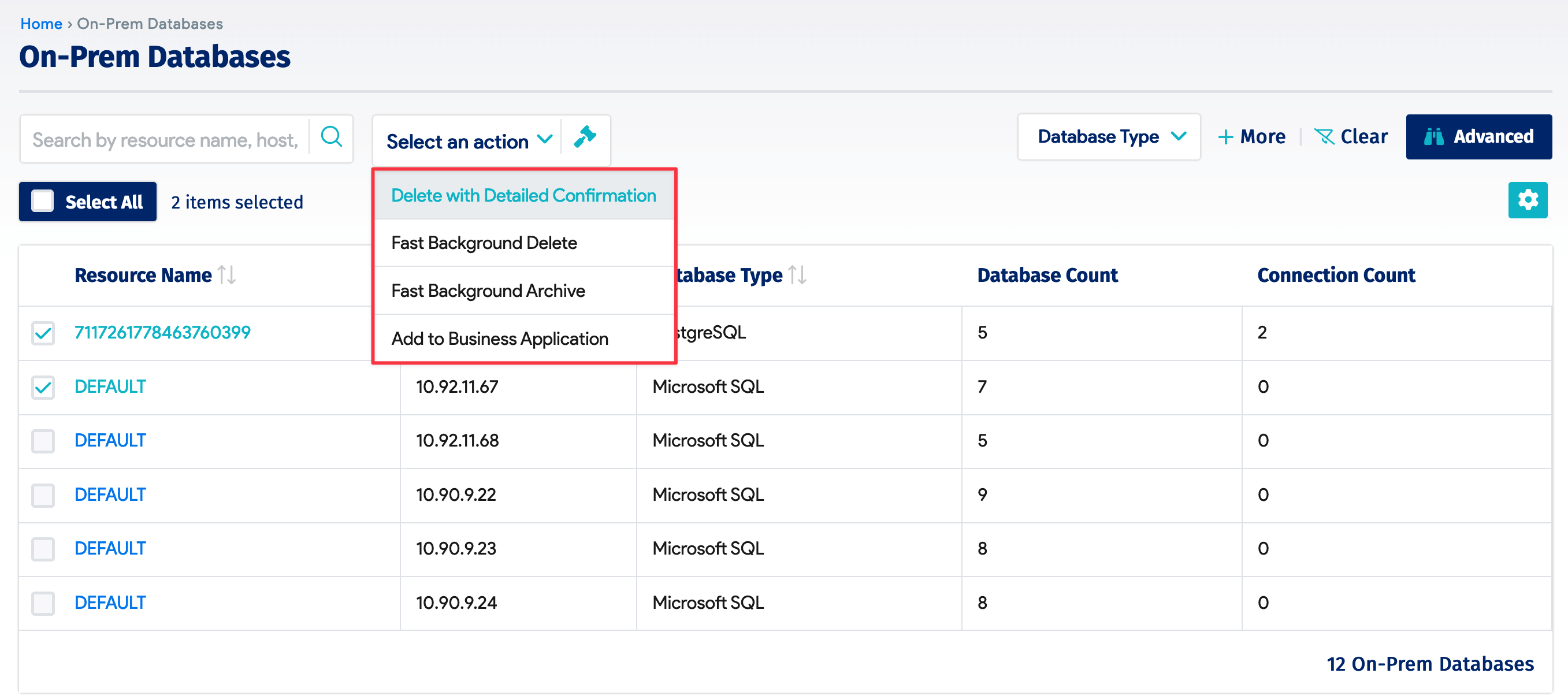 On-Prem Databases | Device42