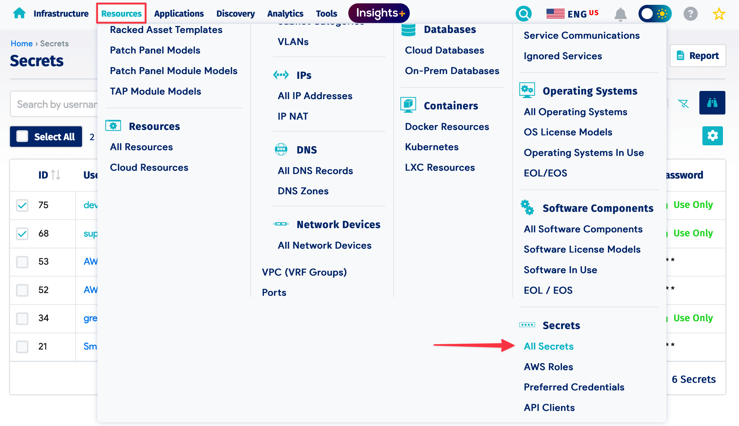 Secrets, Security, and Permissions | Device42