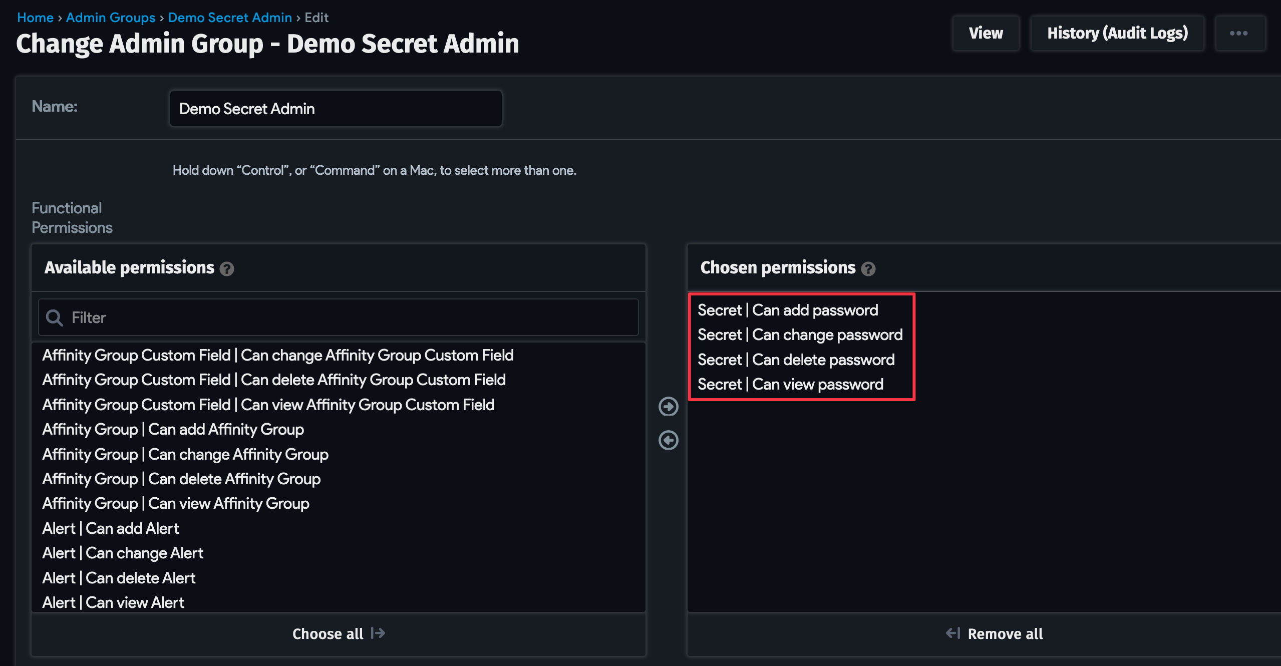 Secrets, Security, and Permissions | Device42