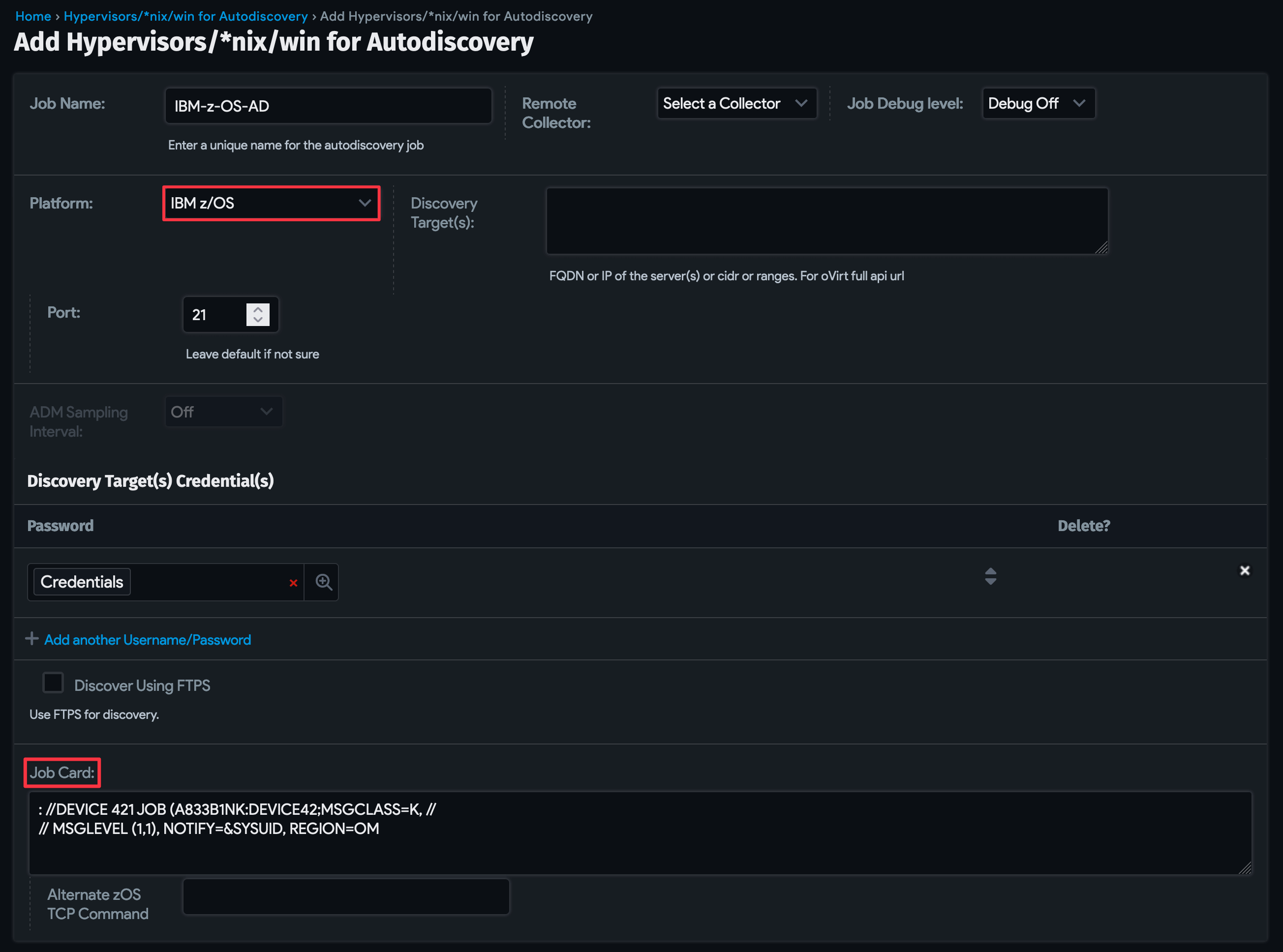 IBM z/OS (Mainframe) | Device42